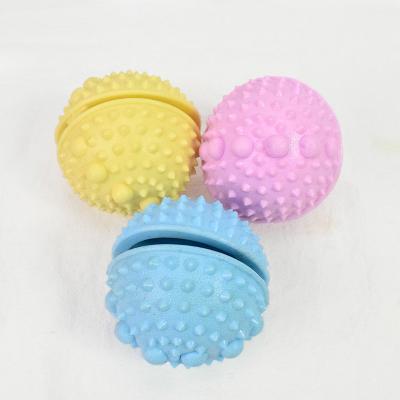 China Macaron Color Food Leaking Tpr Chew Ball For Dog for sale