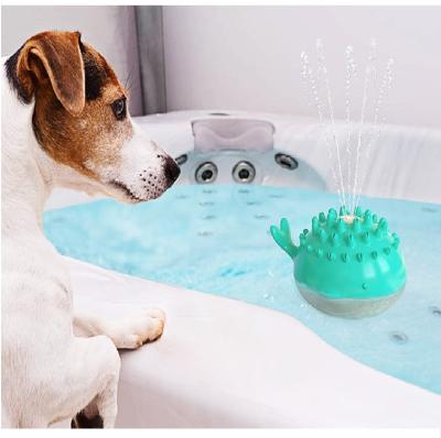 China Vocalize Rubber Dog Water Spray Toy For Swimming for sale