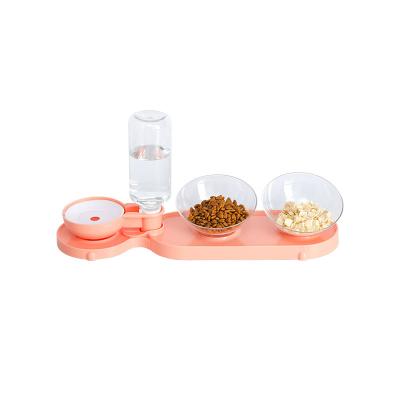 China Neck Protection Three Purpose Tilting Pet Feeder Bowls for sale