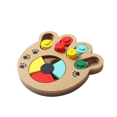 China Bite Resistant Claw Shaped Dog Feeding Toy With Wooden Bone for sale