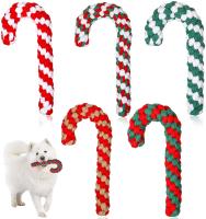 China Crutch Vocalize Christmas Dog Rope Toy 6x8 Inch for sale