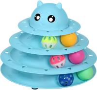 China The best cat toys Roller 3-Level Turntable  Balls with Six Colorful Balls Interactive for Cat Toy for sale