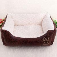 China Detachable Washable Pet Nest Dog Bed Brown White for sale