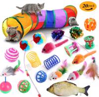 China Kitten Toys Cotton Collapsible Cat Tunnels For Indoor Interactive for sale