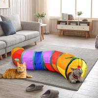 China Portable Collapsible 3 Way Cat Tunnel With Pom Ball for sale