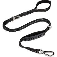China Telescopic  Dog Traction Rope Reflective Buffer Black for sale