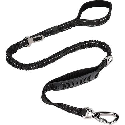 China Telescopic  Dog Traction Rope Reflective Buffer Black for sale