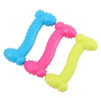 China TPR ChewRubber Squeaky Dog Bone Toys Aggressive Chewers for sale