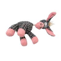 China Dog Plush Vocal Interactive Toy Cotton Rope Molar Bite Resistant for sale