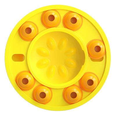 China Plastic Dog Food Puzzle Bowl Slow Food Leakage Training Cat Toy for sale