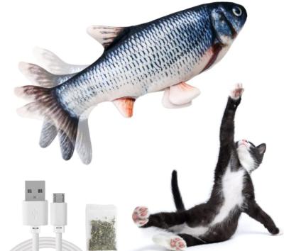 China Interactive Flopping Fish Cat Toy With Catnip Bag Flapping Fish For Cats for sale