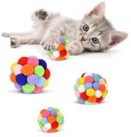 China Interactive Kitten Plush Chew Ball Toys For Teething Chewing Toys for sale