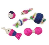China Interactive Robot Mouse Cat Toy Seagrass Ball for sale