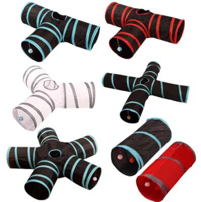 China Animal Tubes Kitty Tunnels Interactive Maze House Toy With Storage Bag for sale
