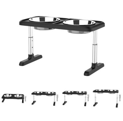 China Elevated Double Raised Dog Bowls  Dog Bowl And Adjustable Food Height for sale
