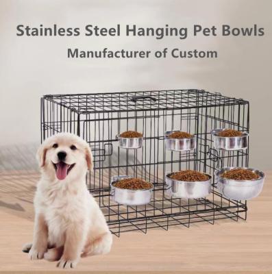 China dog Bowls Collapsible Customized Height Wall Mounted Elevated Pet Feeder for sale