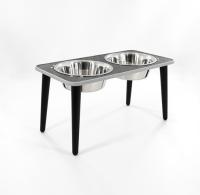 China Collapsible Double Dog Bowl Elevated Adjustable Raised Stainless Steel for sale