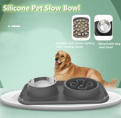 China Slow Feeder Food Puzzle Dog Bowls with Lick Mat for sale