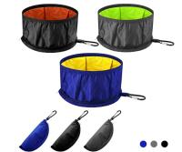 China Collapsible Dog Travel Bowls Portable Pet Water Bowls With Zipper for sale