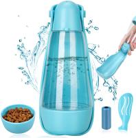 China ABS Portable Pet Water Dispenser Feeder Container With Drinking Cup Bowl Outdoor Hiking for sale