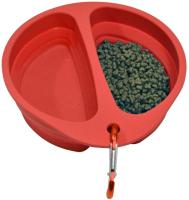 China Double Collapsible Dog Bowl BPA Free Food Grade Silicone for sale
