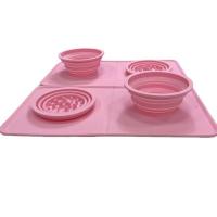 China Silicone Retractable Pet Feeder Bowls Portable Dog Basin for sale