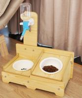 China Double Raised Pet Bowls 15 Degree For Cats Dogs 38*25*10 CM for sale
