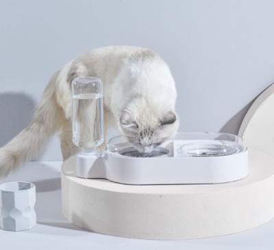China Ceramic Pet Feeder Bowls Set 15 Degree Tilted Platform For Water Food for sale