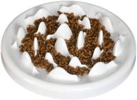 China Ceramic Fun Slow Feeder Bowl Interactive Bloat Stop Puzzle Cat Bowl Healthy Eating for sale
