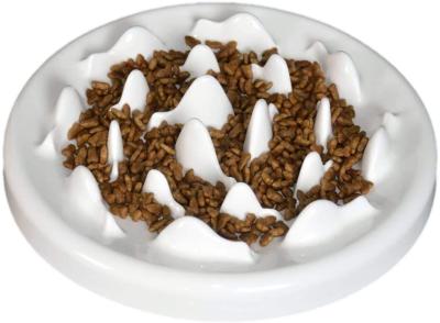 China Ceramic Fun Slow Feeder Bowl Interactive Bloat Stop Puzzle Cat Bowl Healthy Eating for sale