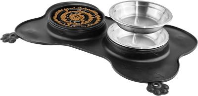China Elevated Pet Slow Eating Dog Bowl Dispenser Anti Tipping for sale