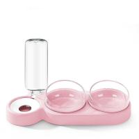 China Anti Overturning Double Cat Water Bowl Automatic Water Storage For Protecting Cervical Spine for sale