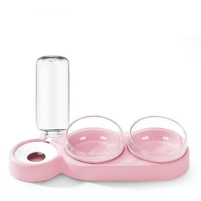 China Anti Overturning Double Cat Water Bowl Automatic Water Storage For Protecting Cervical Spine for sale