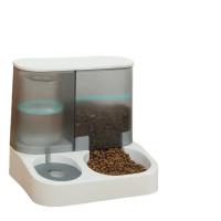 China ABS Double Pet Feeder Bowls Automatic Water Dispenser Damp Proof Baffle for sale