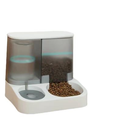 China ABS Double Pet Feeder Bowls Automatic Water Dispenser Damp Proof Baffle for sale