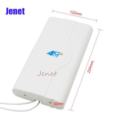 China 4G LTE MIMO Panel Antenna 49dBi 700-2600MHz with 2x CRC9 TS9 SMA for Huawei E3372 E8372 B593 B310 for sale
