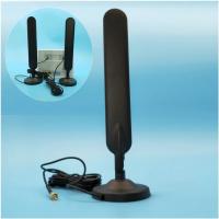 China Black 10 dBi 4G LTE Signal Booster Antenna 700-2700 MHz SMA Male for Router for sale