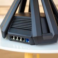 China Xiao-Mi AX9000 WiFi 6 Mesh Router with 1GB RAM, Tri-band 1148Mbps+4804Mbps+2402Mbps Speeds and 12 Signal Amplifiers for sale