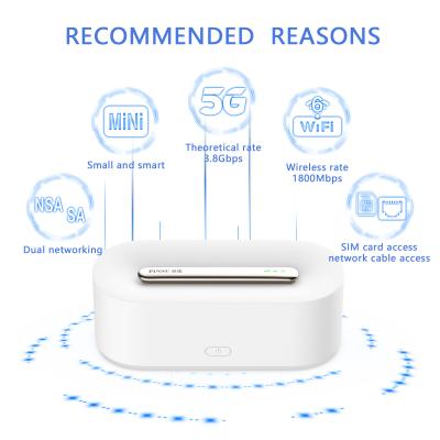 China Pinsu R200 5G Mobile Router with Wi-Fi 6, 3Gbps Download Speed, 3600mAh Battery and RJ45 Port for sale