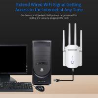 China 1200Mbps Dual Band WiFi Repeater with 4x3dBi Antennas - WR758AC Extender for 2.4GHz/5.8GHz Networks for sale