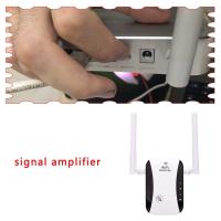 China 300Mbps WiFi Repeater Signal Amplifier with Dual Antenna 2.4G-5G Dual Band 110-240V Range for sale