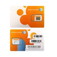China AT&T 3-in-1 SIM Card Universal Triple Cut Compatible with Prepaid GoPhone and Postpaid Cellular Service for sale
