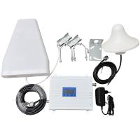 China Tri Band 2G 3G 4G Signal Booster 900 1800 2100MHz 65dB Gain Mobile Phone Repeater for sale