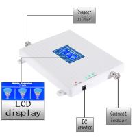 China Tri Band 2G 3G 4G Signal Booster 900 1800 2100MHz 65dB Gain Mobile Phone Repeater for sale