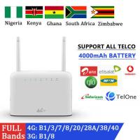 China R201 4G LTE WiFi Router with SIM Card Slot - 300Mbps Wireless Speed, 4000mAh Battery, Global Band Support for sale