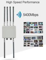 China 5400Mbps Tri-Band WiFi 6 Outdoor Access Point 2.4G 5.2G 5.8G Long Range Industrial for sale