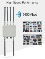 China Industrial 20Km Long Range Tri-Band WiFi 6 Router - 5400Mbps, 256 Users, -40°C to 65°C Operating Temp for sale