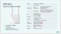 China ZTE K12 4G LTE Cat4 WiFi 6 Router with 2500mAh Battery, Voice Call Support & 32 Device Connectivity for sale