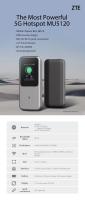 China ZTE MU5120 5G Mobile WiFi6 Pro Max Router 10000mAh Battery 32 Devices for sale