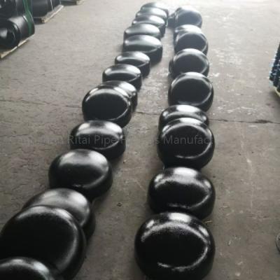 China Weld On Pipe Fitting Cap End ANSI B16.9 B16.28 Seamless Sandblast for sale